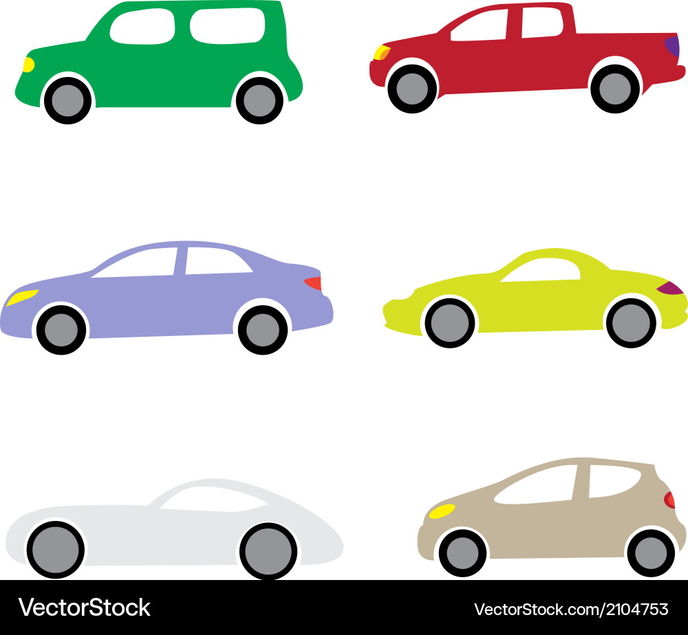 Cartoon cars Royalty Free Vector Image - VectorStock
