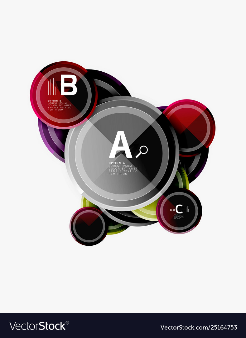 Circular pattern abstract circles composition Vector Image