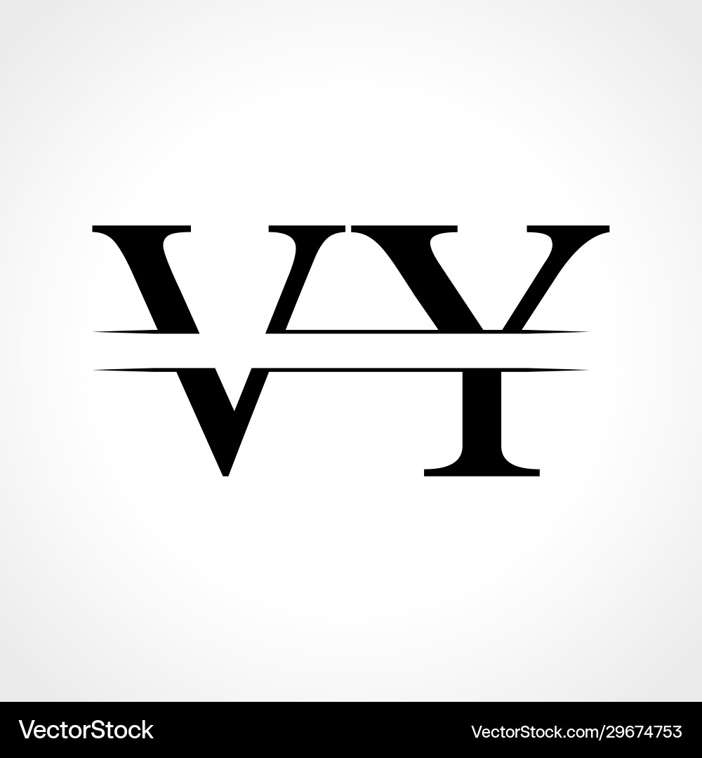 Creative letter vy logo template with black color Vector Image