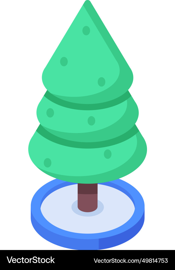 Download isometric icon garden tree Royalty Free Vector