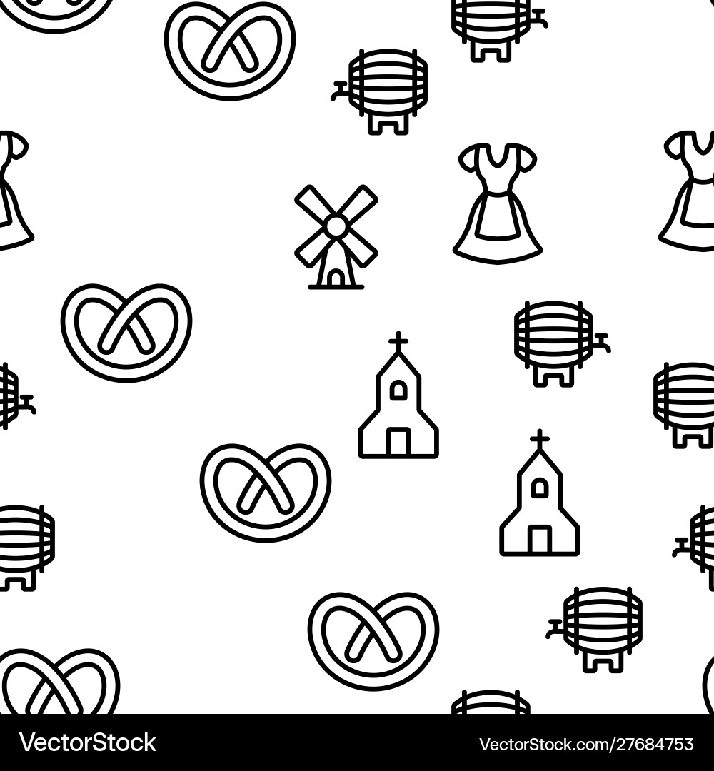 Germany country culture seamless pattern Vector Image