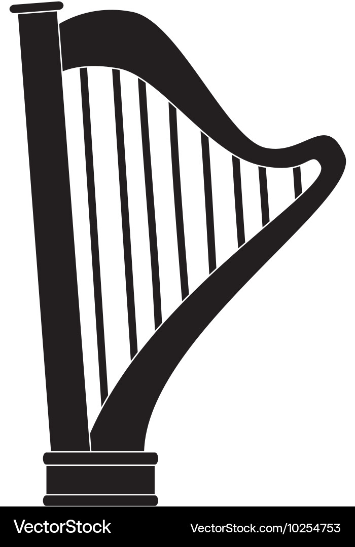 Harp instrument musical icon Royalty Free Vector Image