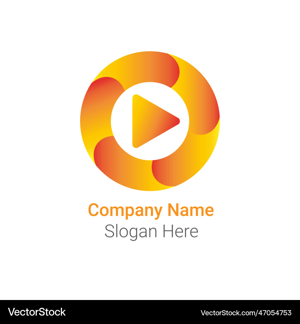 Media logo digital design Royalty Free Vector Image