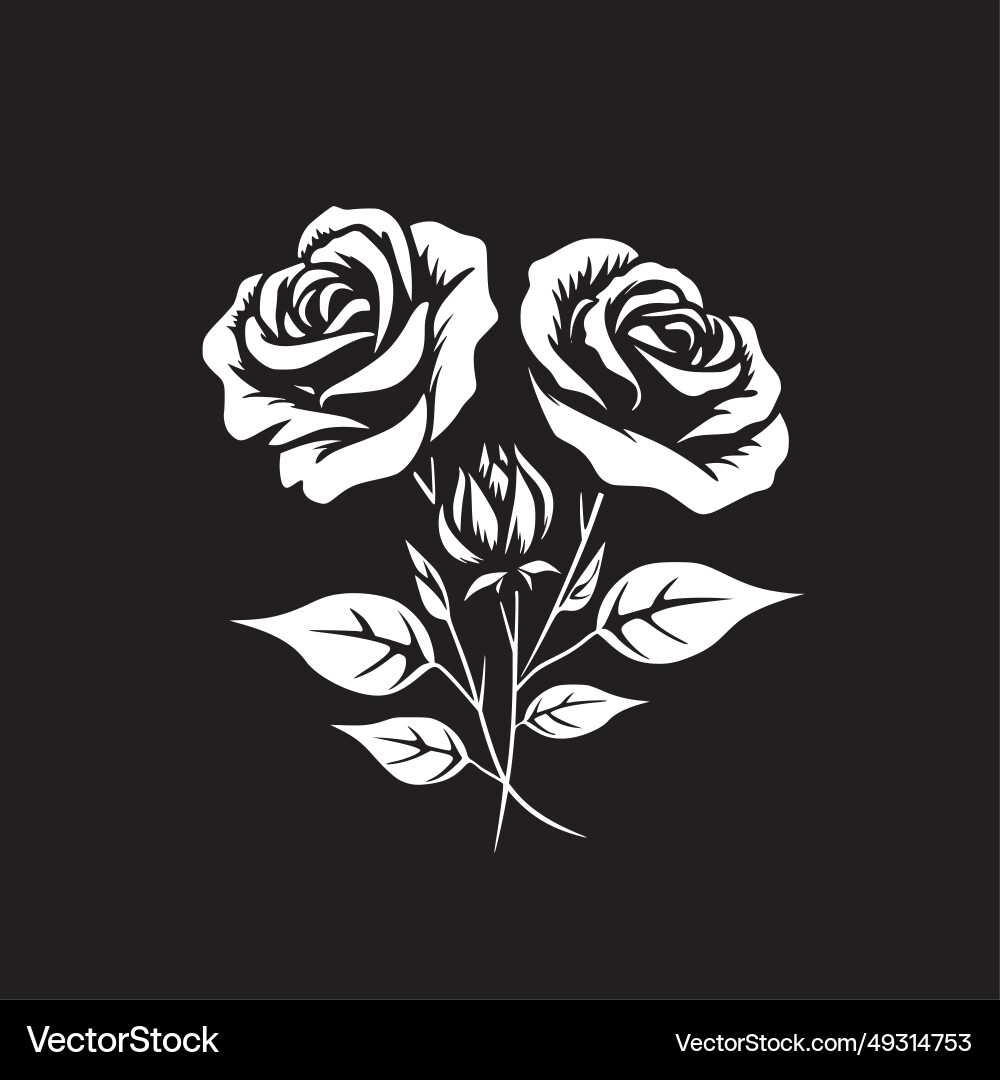 Einfache Rosensilhouette