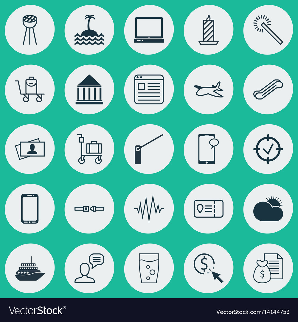 Set of 25 universal editable icons can be used Vector Image
