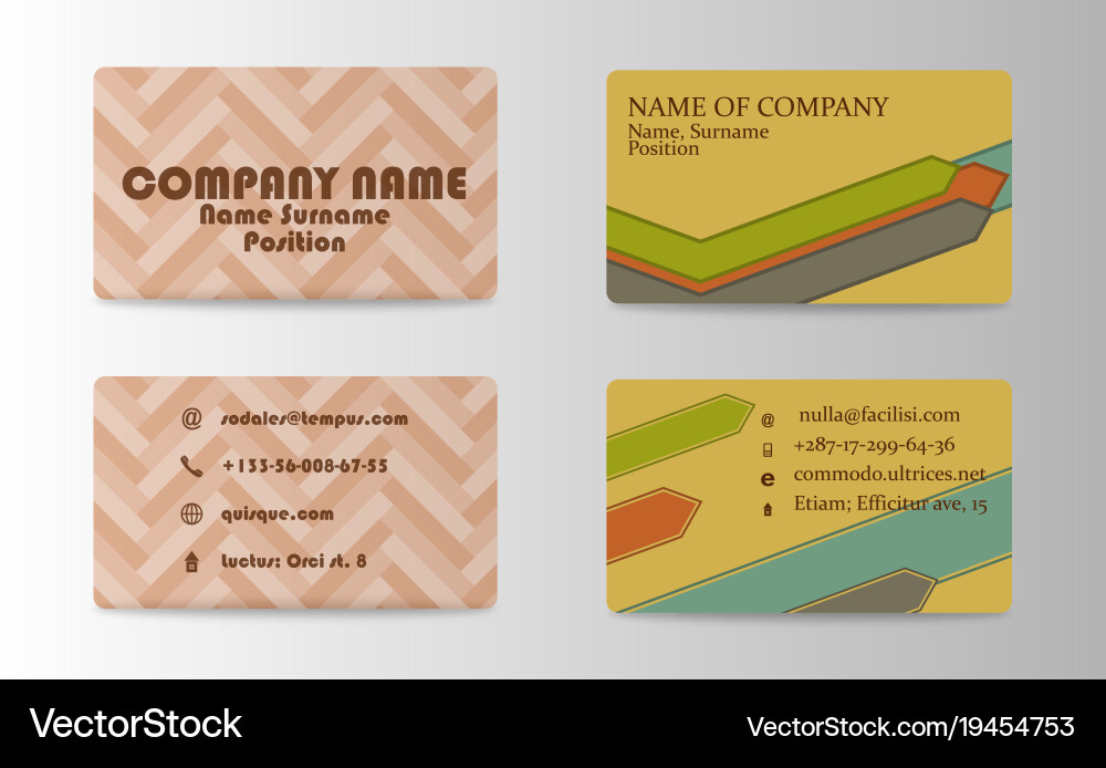 Visit card for business Royalty Free Vector Image