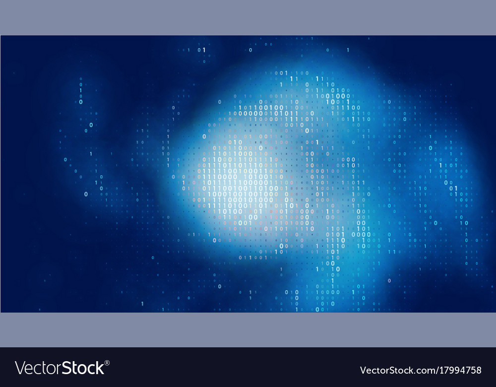 Abstract big data visualization blue Royalty Free Vector