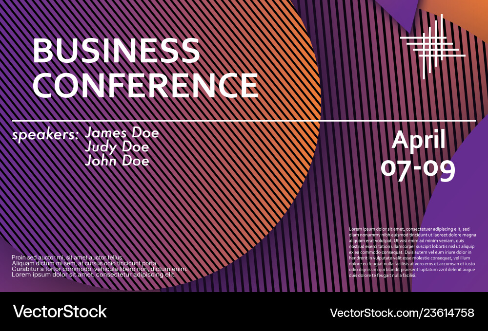 Business conference invitation design template Vector Image