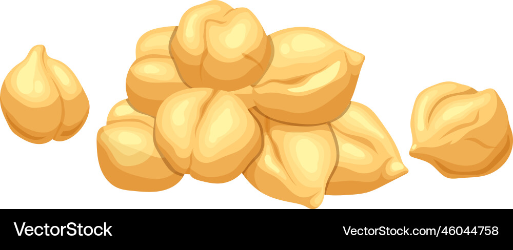 Chickpea vegetarian cartoon Royalty Free Vector Image