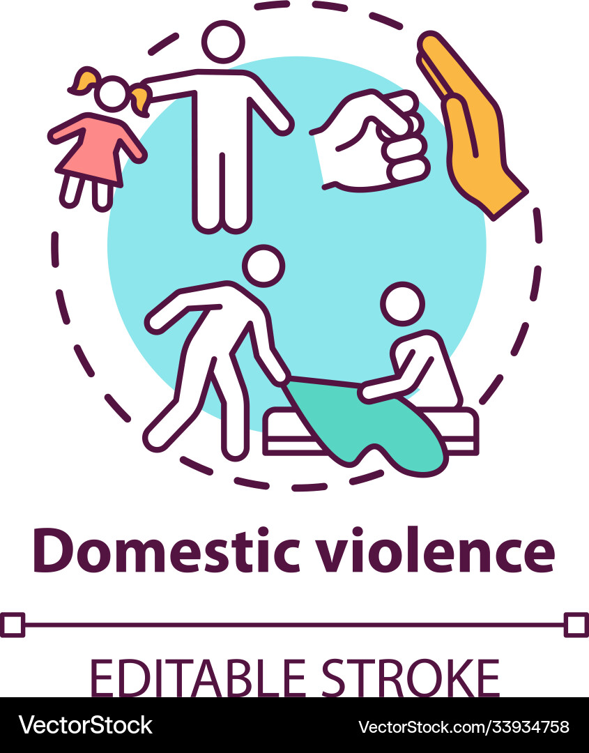 Domestic violence concept icon Royalty Free Vector Image