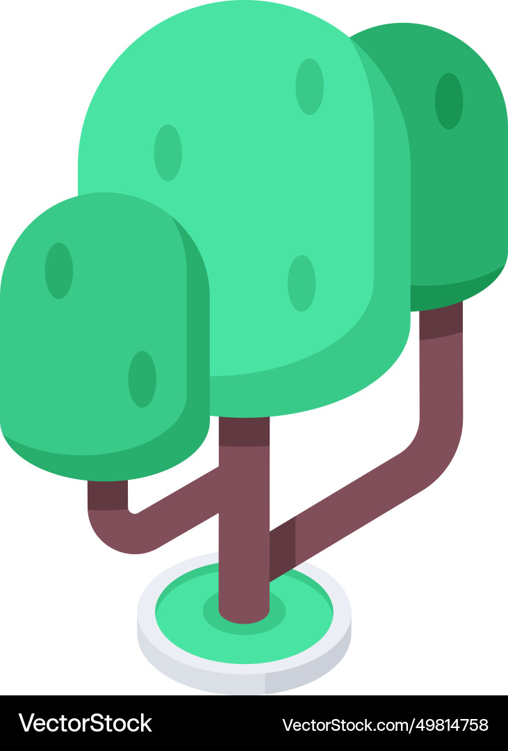 Download isometric icon garden tree Royalty Free Vector