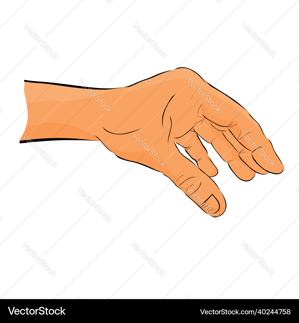 Hand - 6 holding and receive something set dp Vector Image