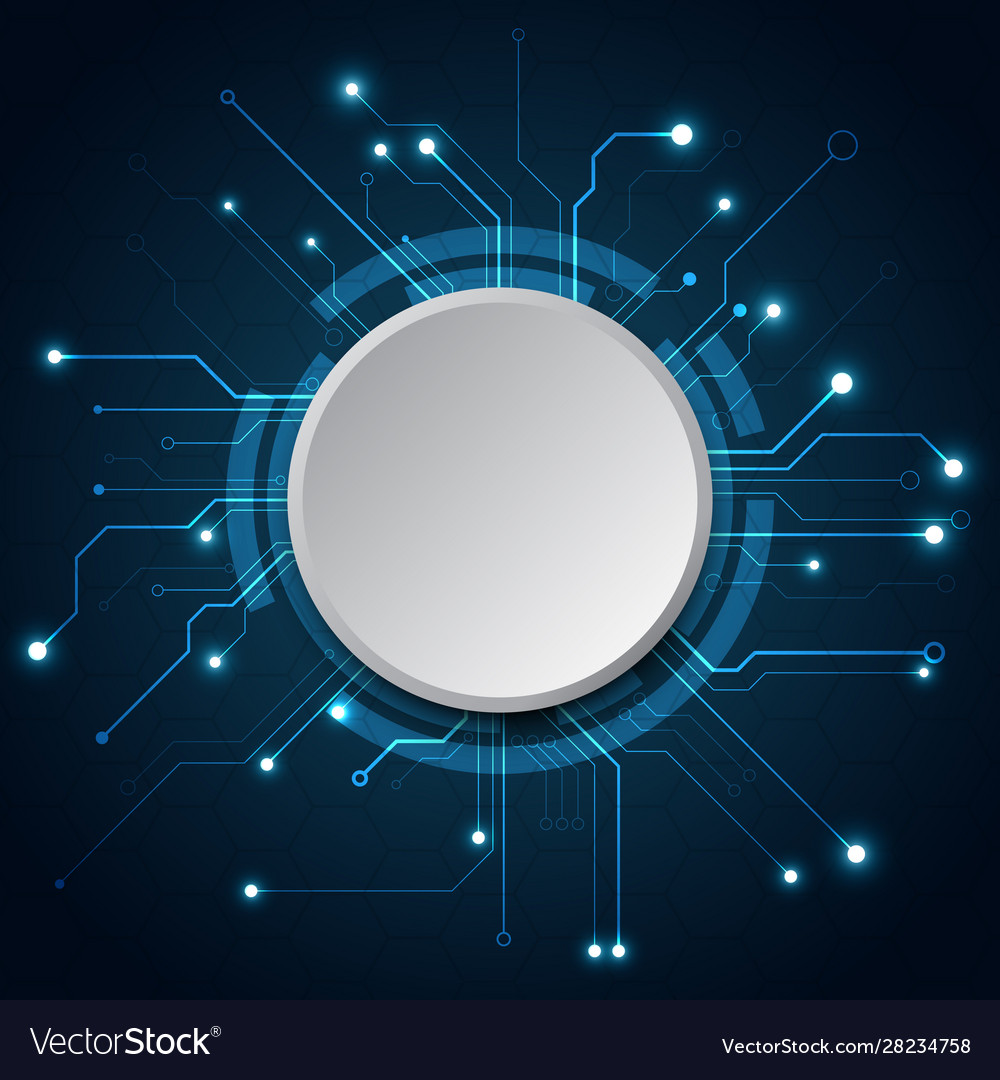 High tech technology geometric Royalty Free Vector Image