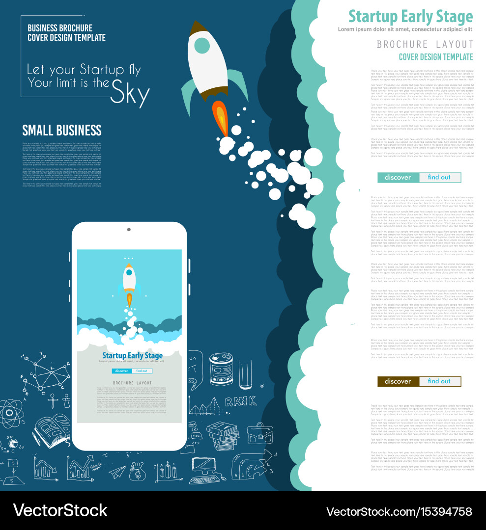 Startup landing webpage or corporate design Vector Image