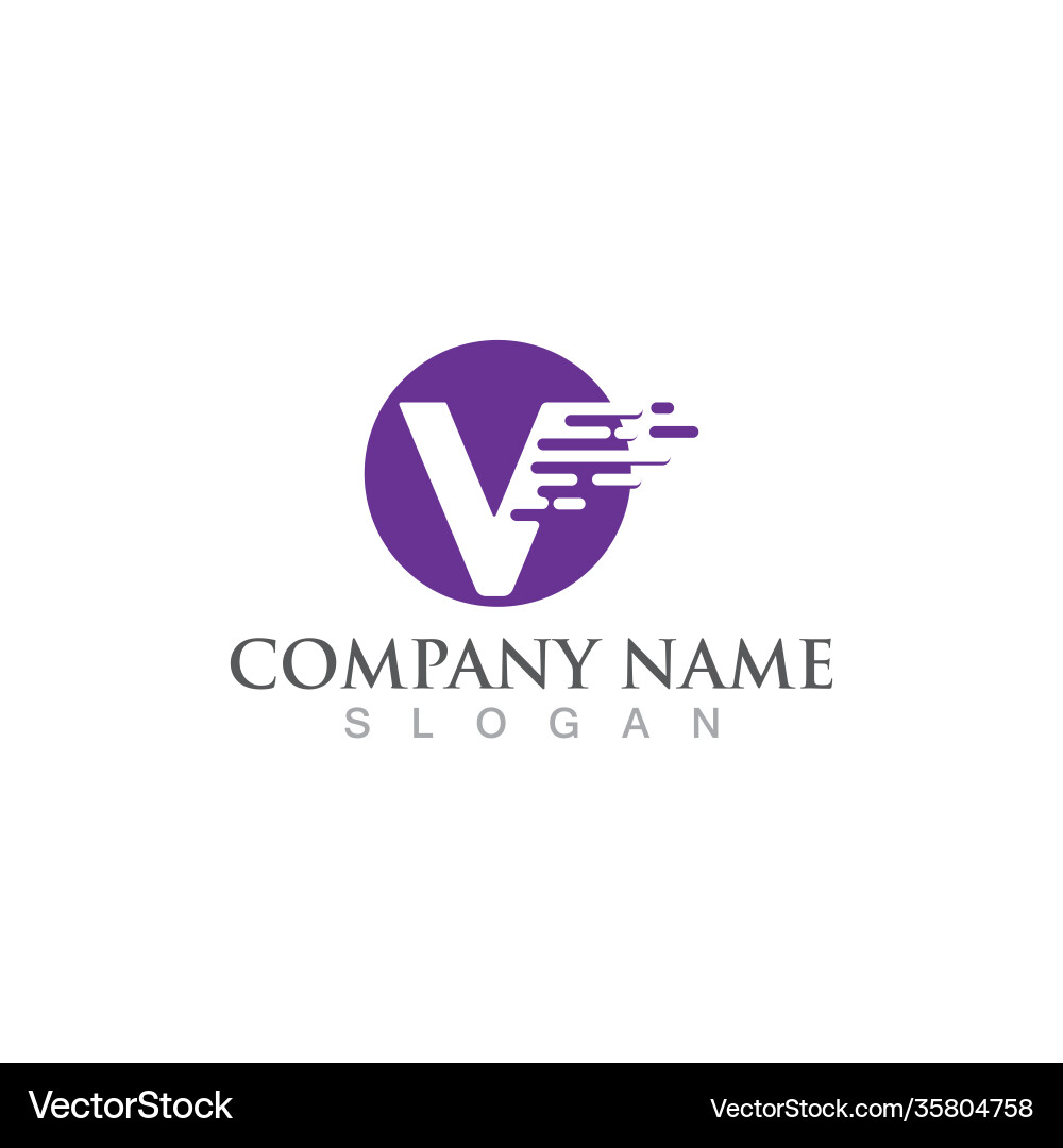 V letter logo and symbol Royalty Free Vector Image