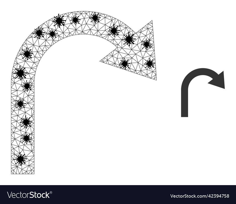Wire frame mesh turn back arrow icons Royalty Free Vector Wire frame mesh turn back arrow icons Royalty Free Vector