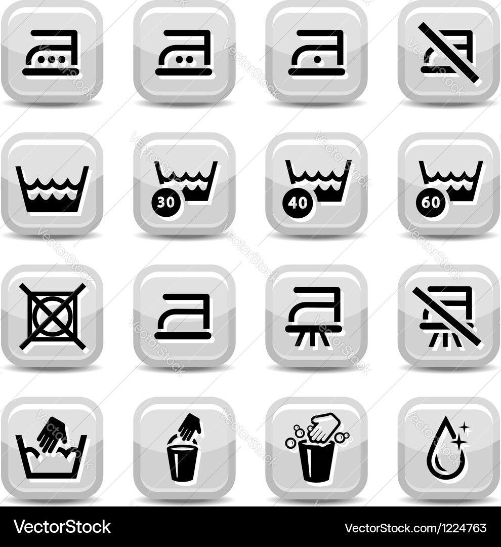 Cleaning and washing icons Royalty Free Vector Image