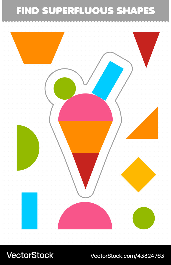 Education game for children find superfluous Vector Image