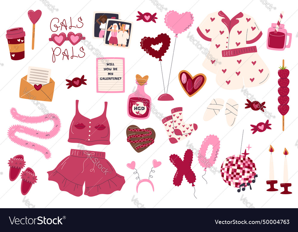 Galentines day in february 13 cute celebration Vector Image