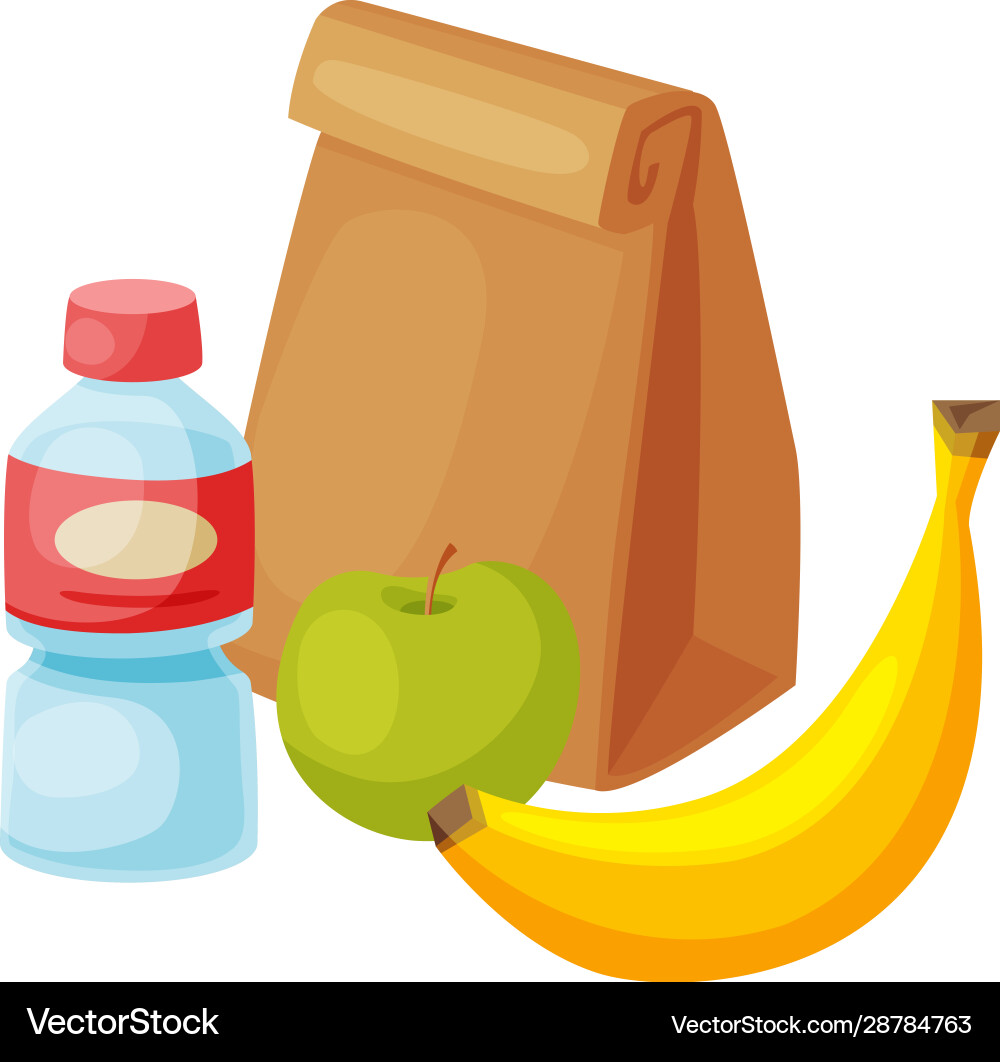 Healthy Breakfast Package with Fruits Royalty Free Vector