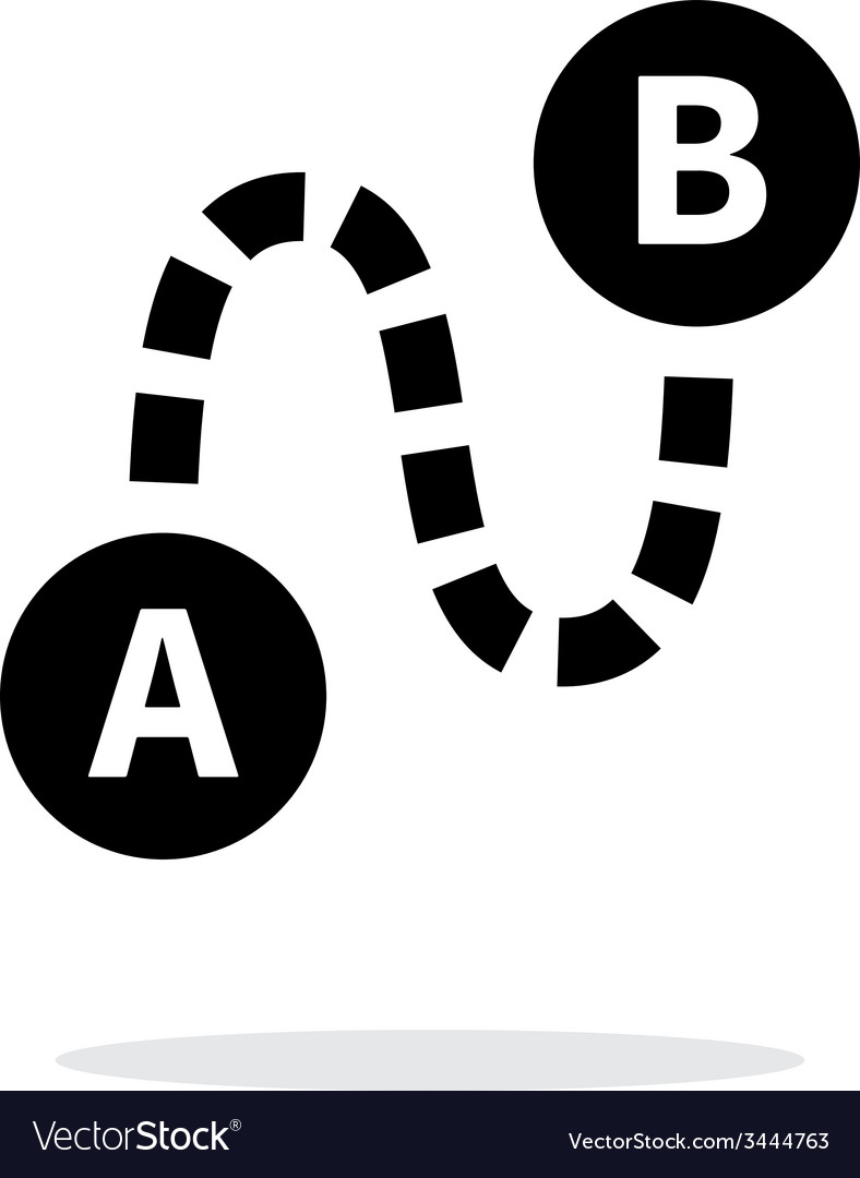 Mapping trajectory icon on white background Vector Image