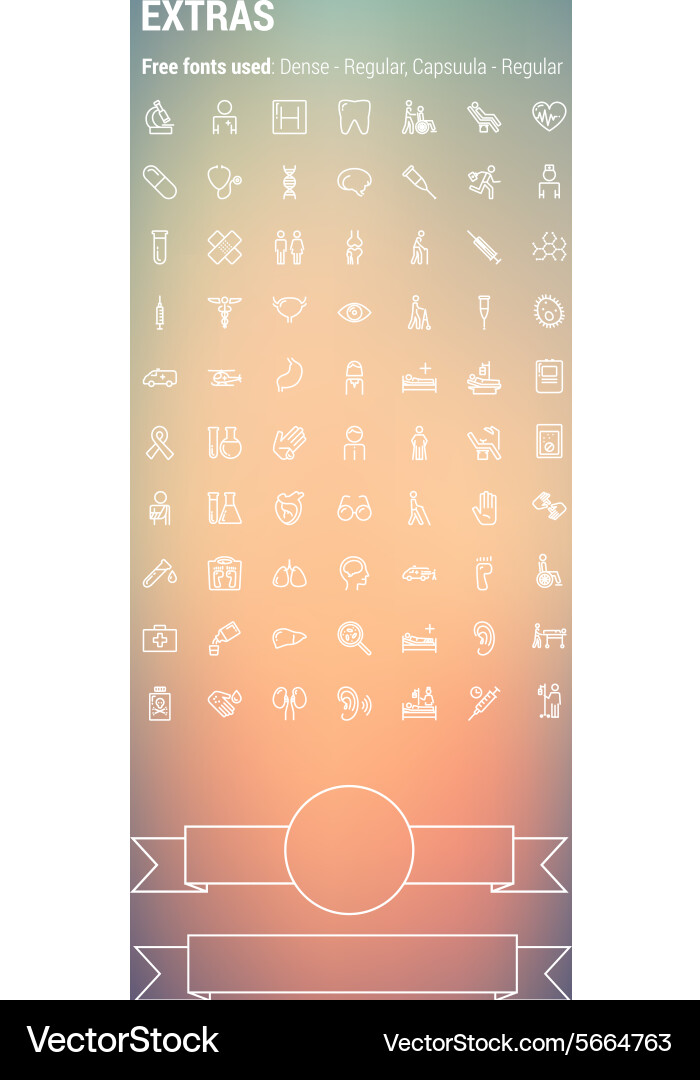 Medical line design infographic template Vector Image