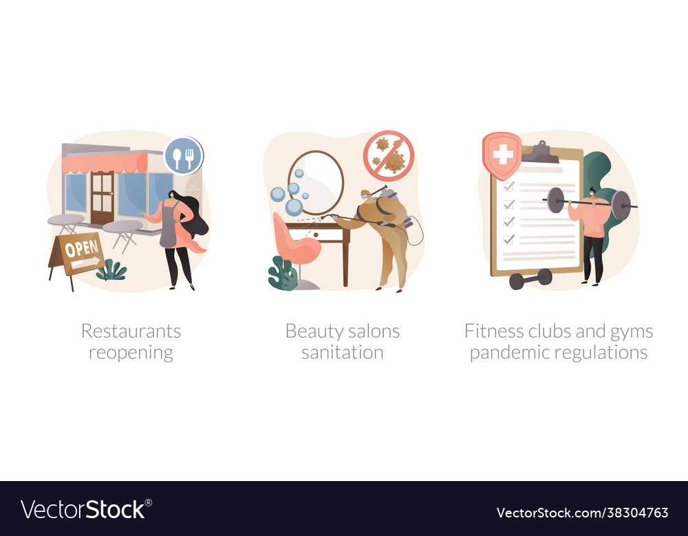 Pandemic business adaptation abstract concept Vector Image Pandemic business adaptation abstract concept Vector Image