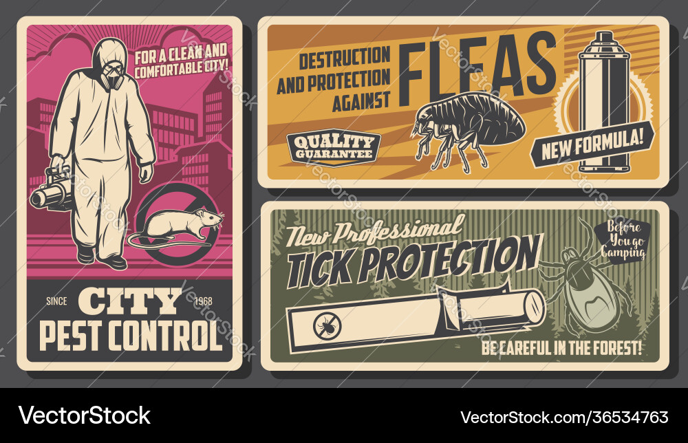 Pest control protection against insects poster Vector Image