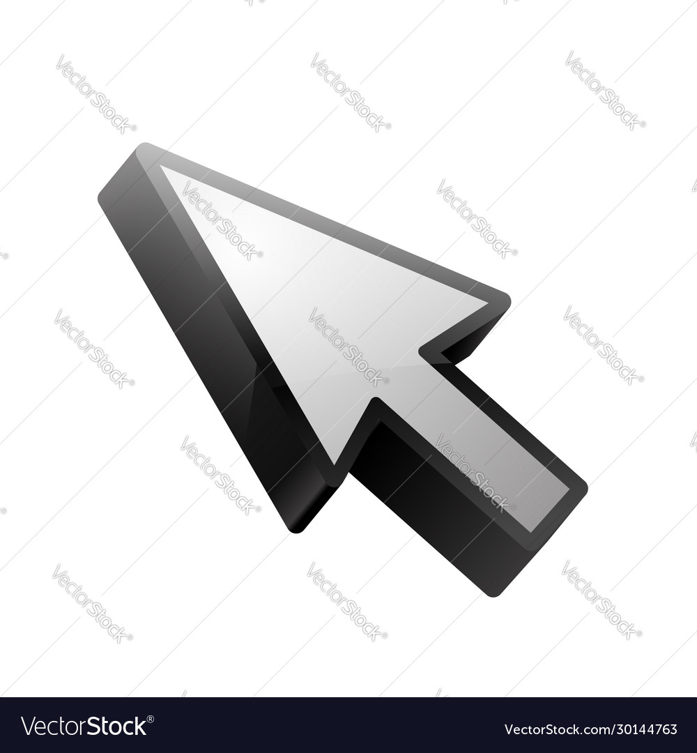 Pointer on white Royalty Free Vector Image - VectorStock