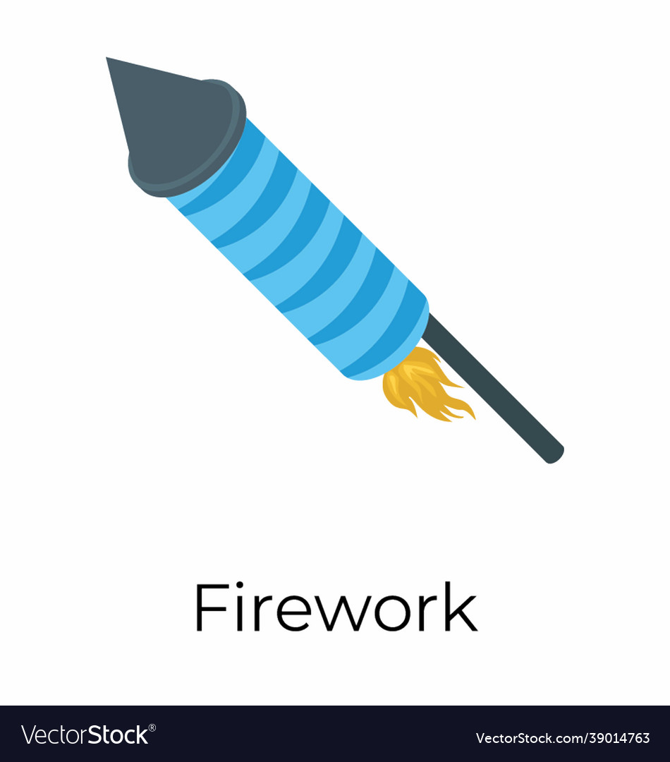 Rocket firework Royalty Free Vector Image - VectorStock