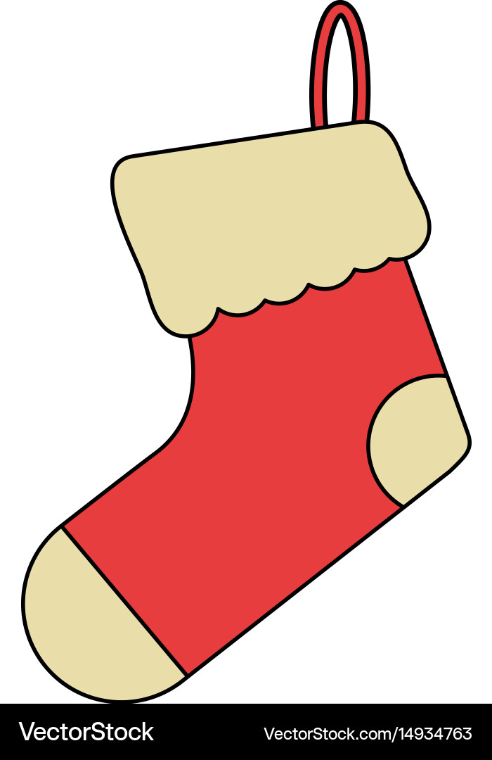 White background with ornament christmas boots Vector Image