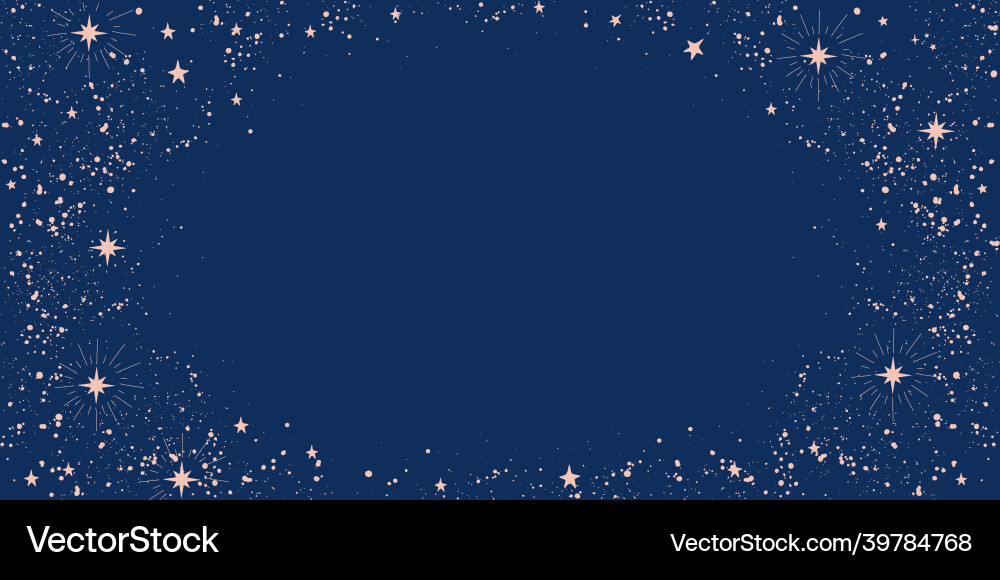 Blue background with stars and place for text Vector Image