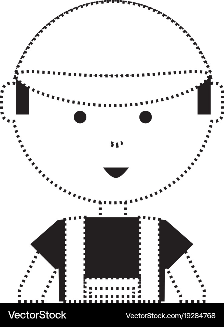 Cartoon mechanic man icon Royalty Free Vector Image