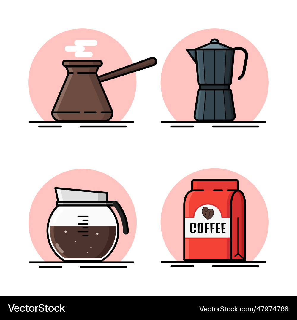 Design of horizontal banner with coffee machine Vector Image