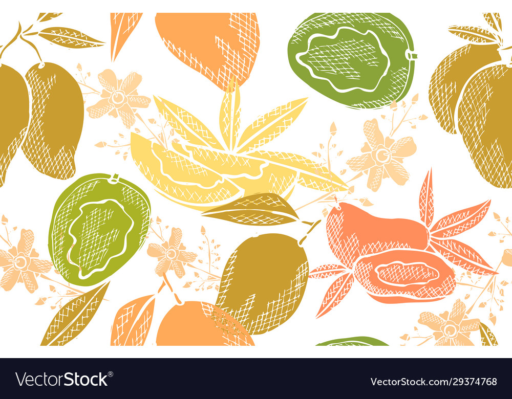 Fruit seamless pattern Royalty Free Vector Image
