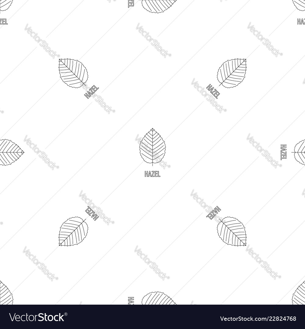 Hazel leaf pattern seamless Royalty Free Vector Image
