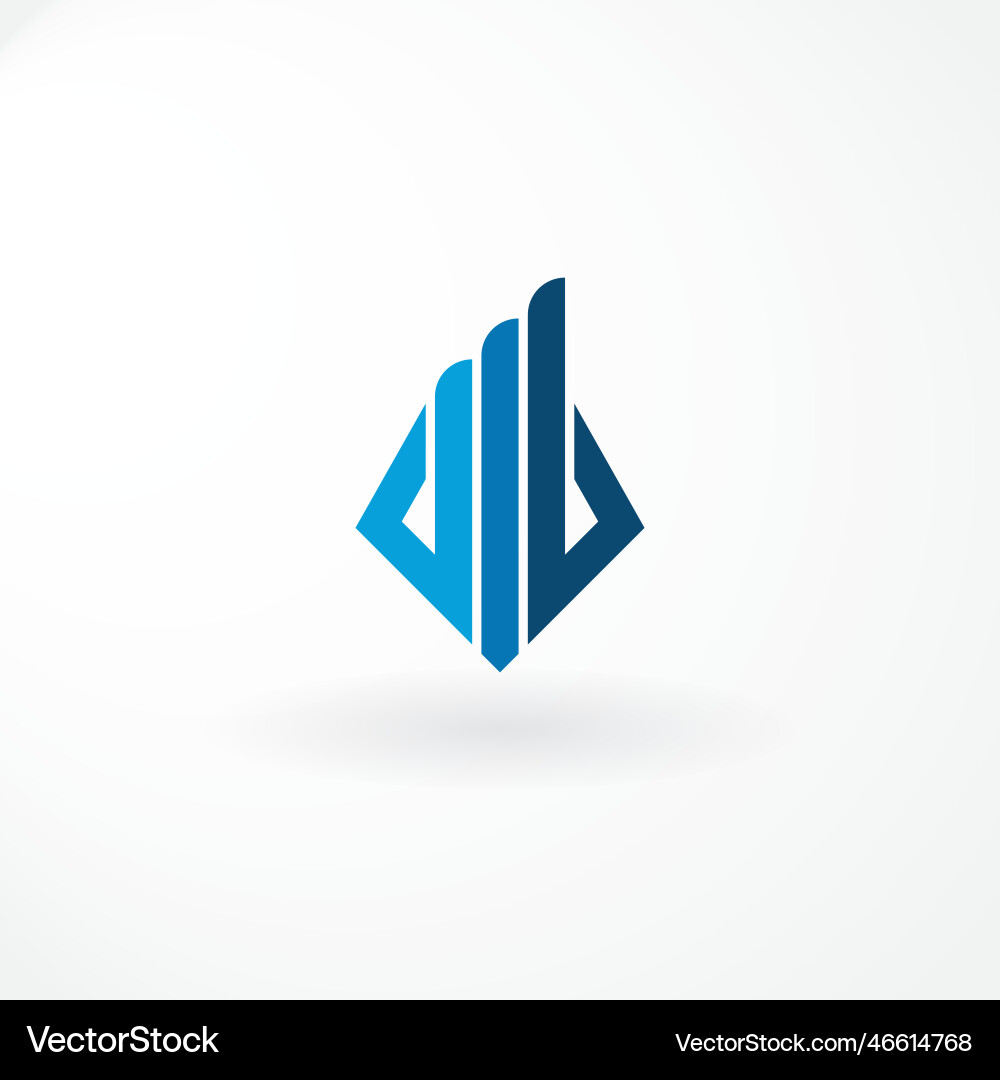 Logo - symbol fly and wings - abstract style Vector Image