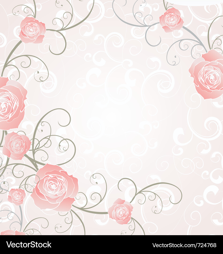 Roses frame Royalty Free Vector Image - VectorStock