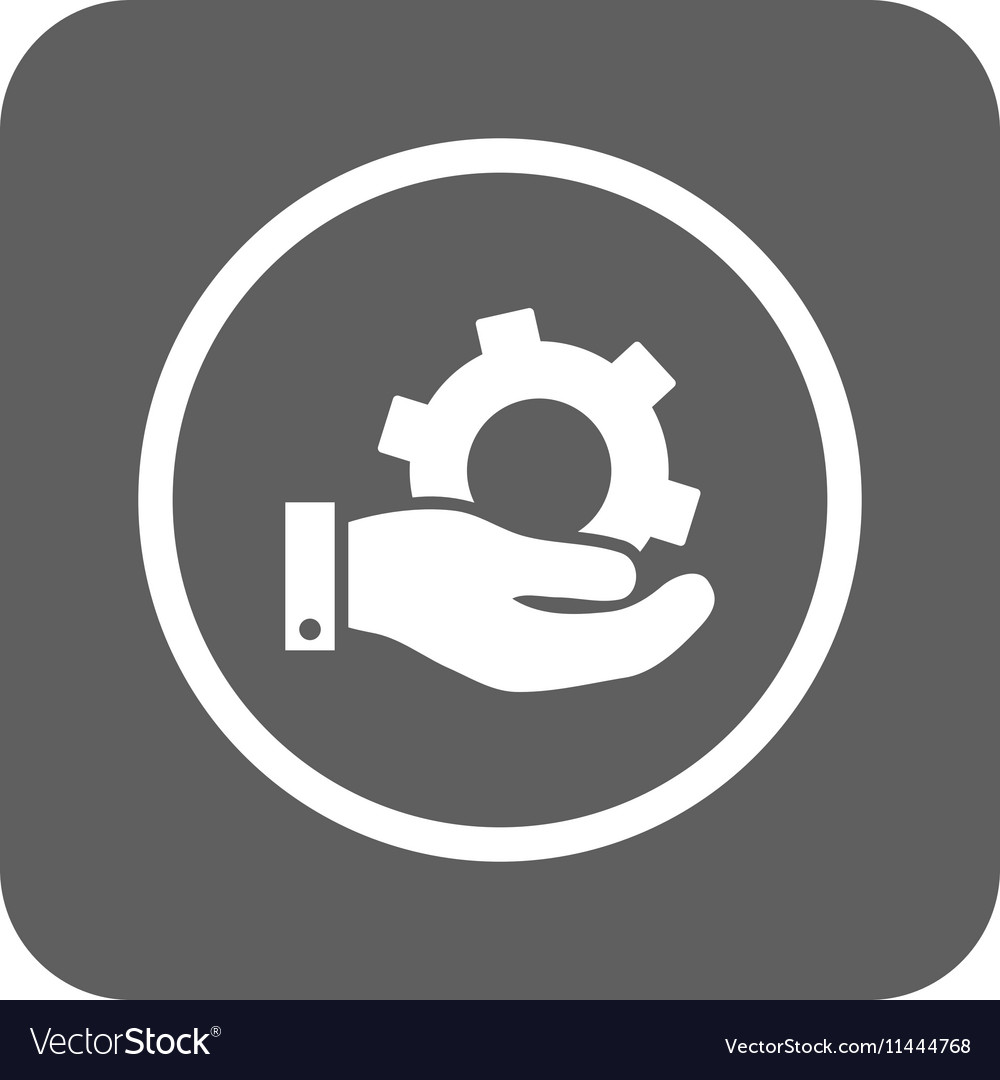 Service flat squared icon Royalty Free Vector Image