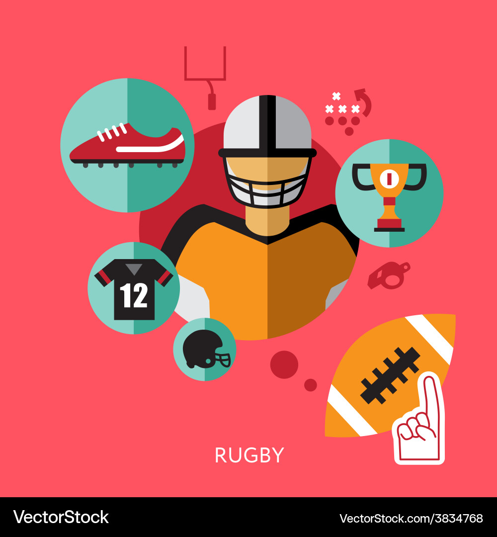 Sport infographics rugby statistic template Vector Image