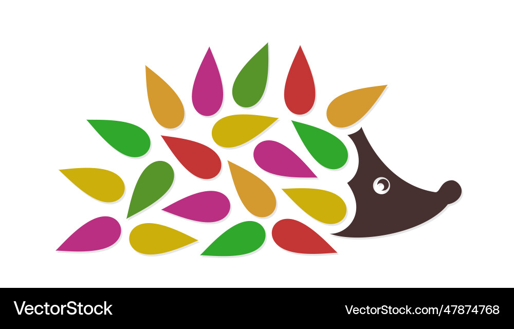 Symbol of stylized hedgehog Royalty Free Vector Image