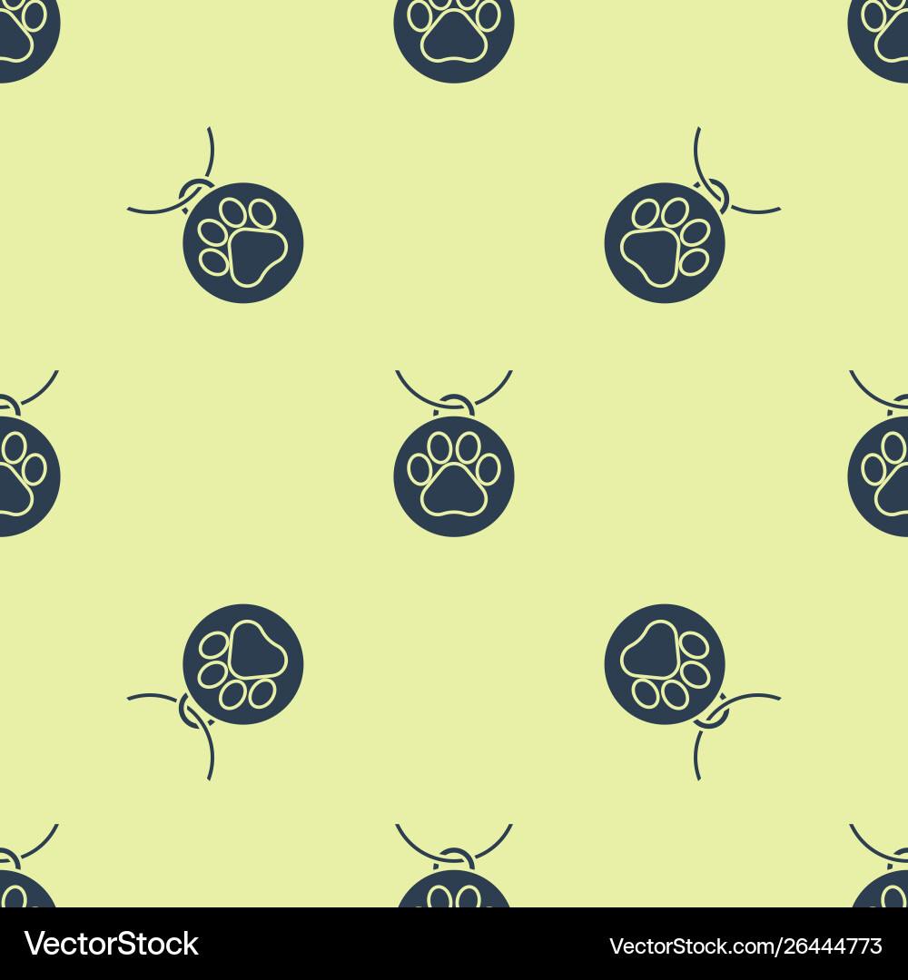Blue collar with name tag icon isolated seamless Vector Image