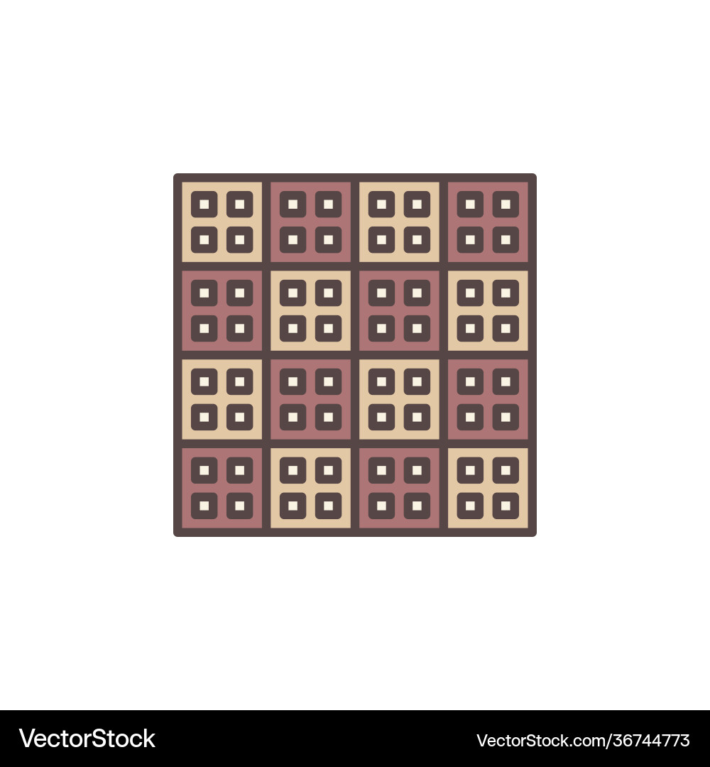 Floor tiles concept colored icon or symbol Vector Image