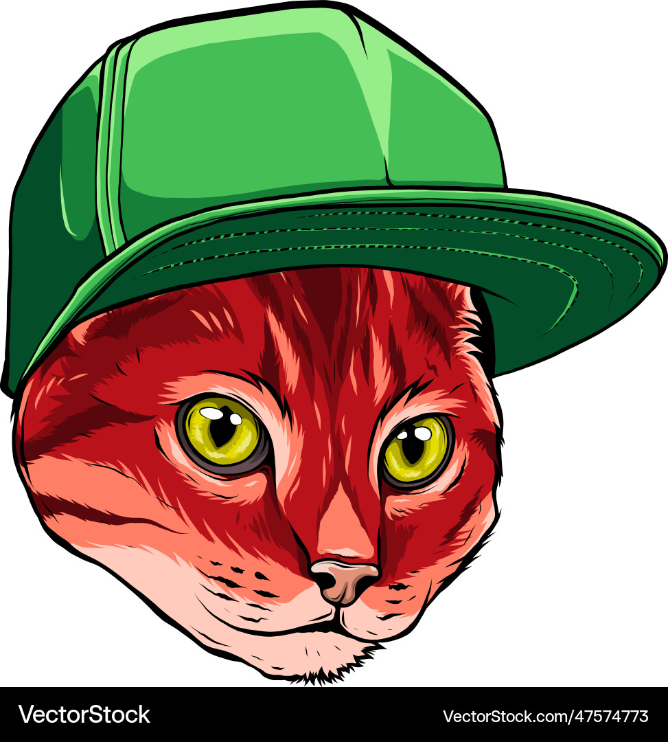 Hand draw of cat head design Royalty Free Vector Image