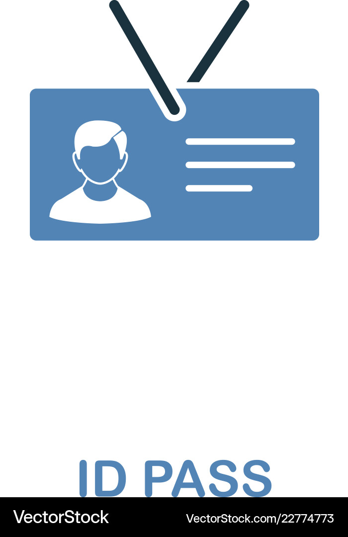 Id pass icon in two colors premium design from Vector Image