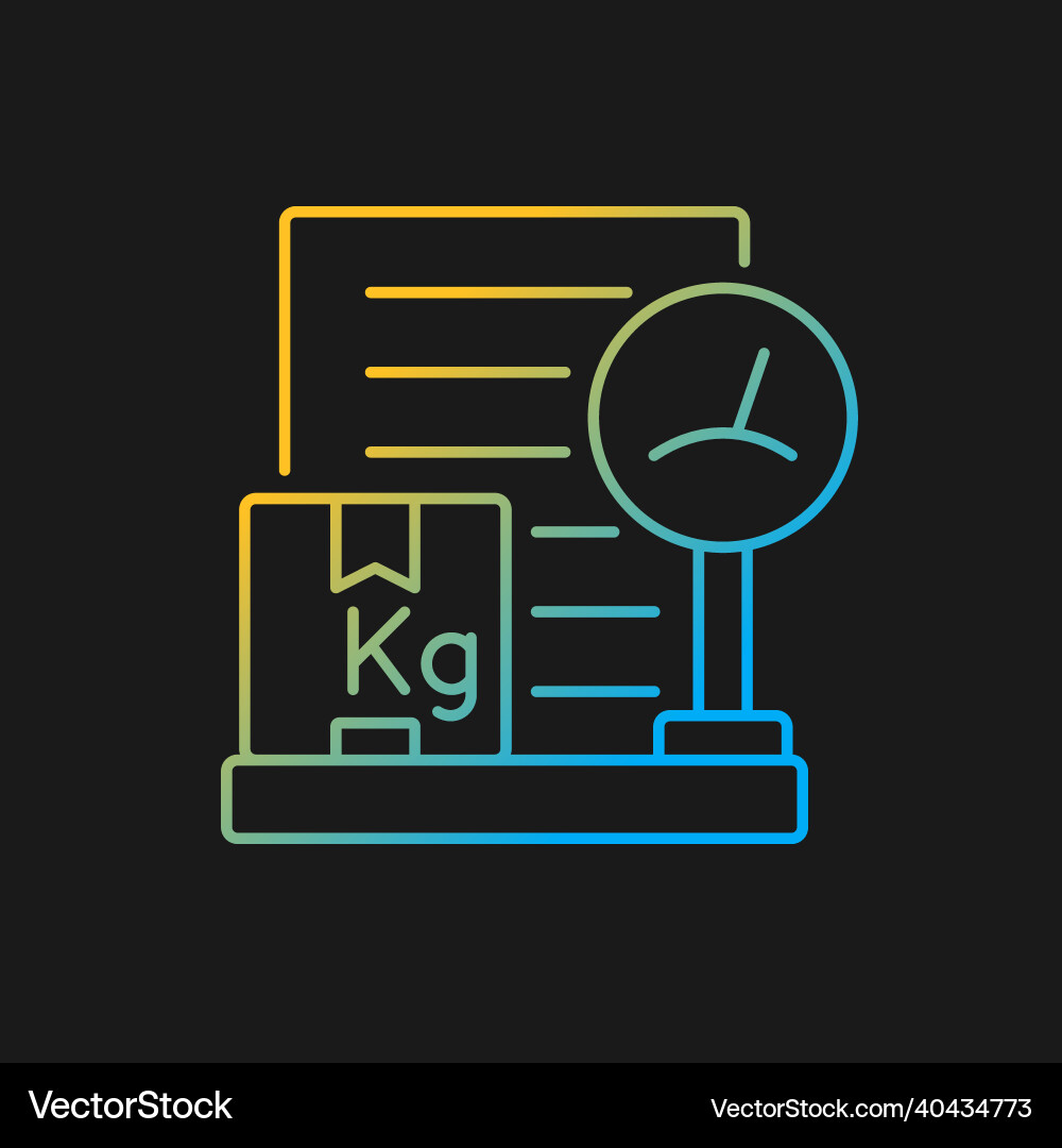 International shipping packing list kg gradient Vector Image