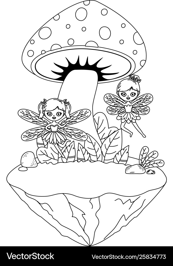 Medieval fairy fairytale design Royalty Free Vector Image