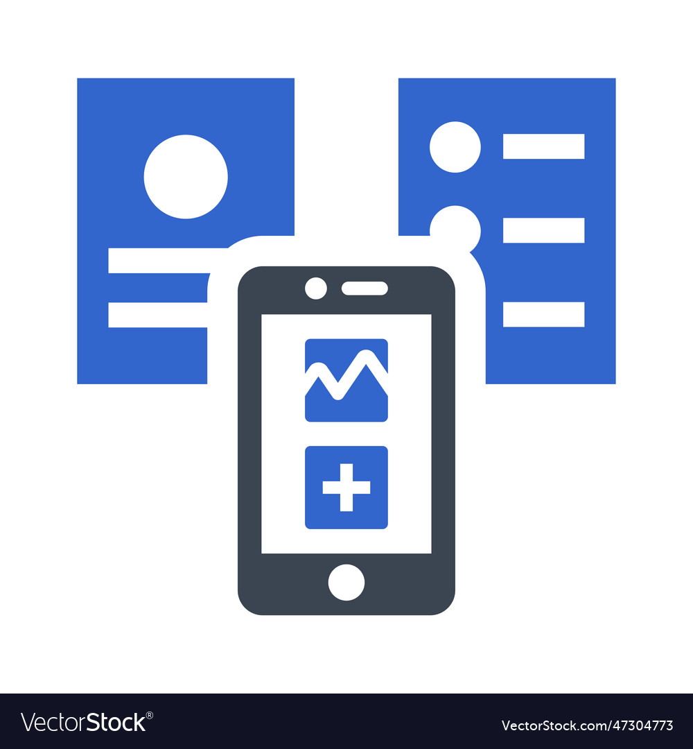 Mobile app design icon Royalty Free Vector Image Mobile app design icon Royalty Free Vector Image