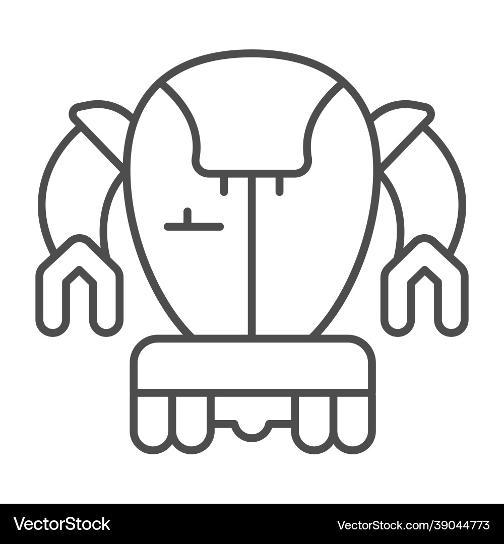 Modern japanese robot thin line icon asian Vector Image
