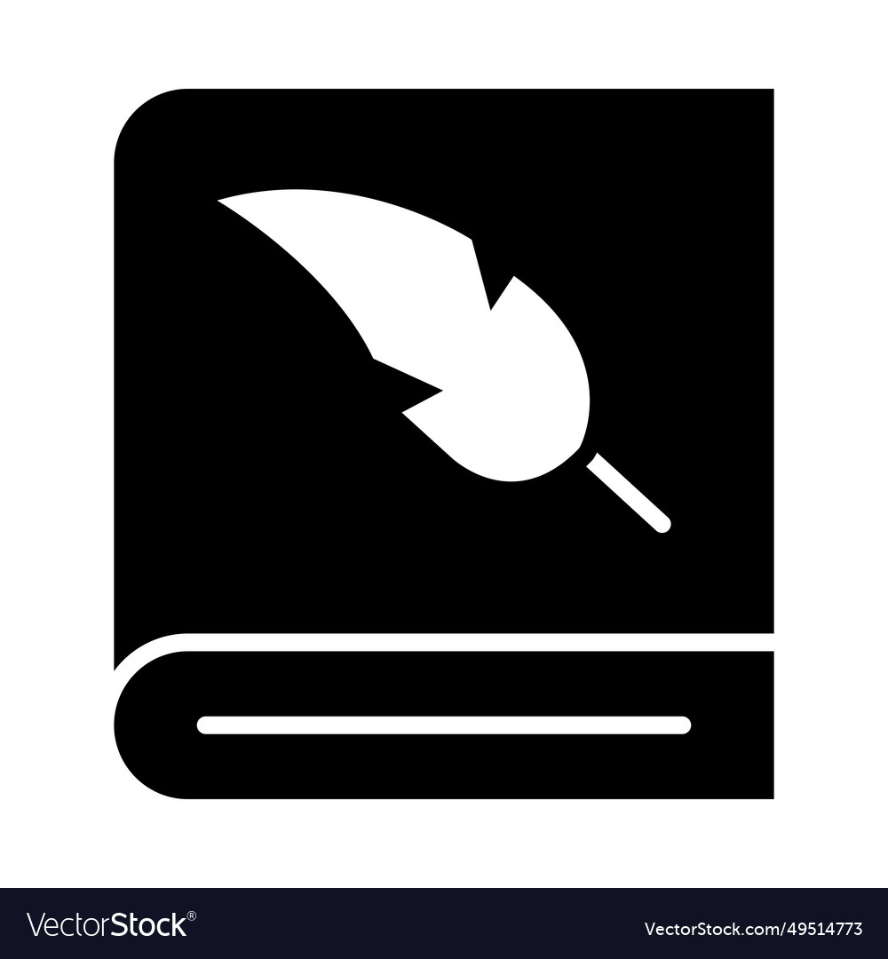 Poetry book glyph icon for personal Royalty Free Vector Poetry book glyph icon for personal Royalty Free Vector